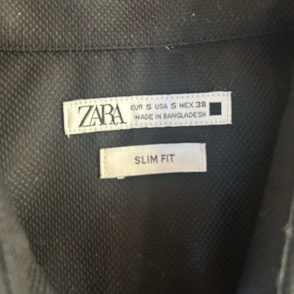 Zara | Shirts | Zara Mens Slim Fit Black Dress Shirt Brand New | Poshmark
